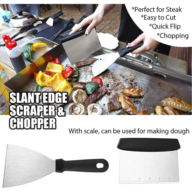 NON TOXIC STAINLESS Steel BBQ Griddle Accessories Set of 6 for Backyard ...