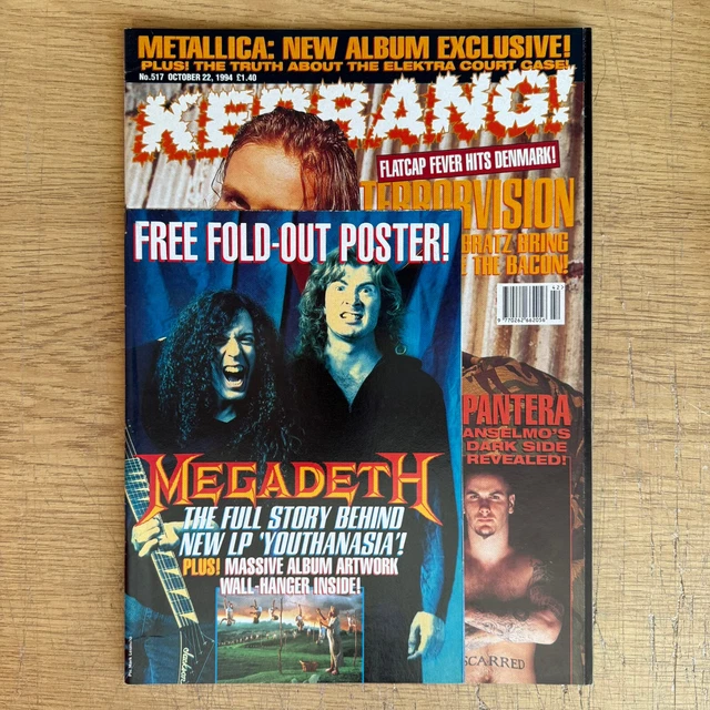 KERRANG MAGAZINE ISSUE 517 Terrorvision Pantera Metallica Aerosmith £7. ...