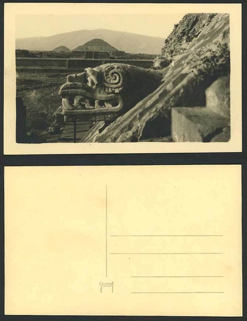 MEXICO PYRAMIDS OF the Sun & Moon Aztec Temple of Quetzalcoatl Old R.P ...