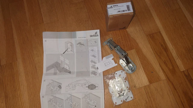 HETTICH KAMAT FÜHRUNGSSCHARNIER Spezialscharnier-Set 115°, 9239784, Neu ...