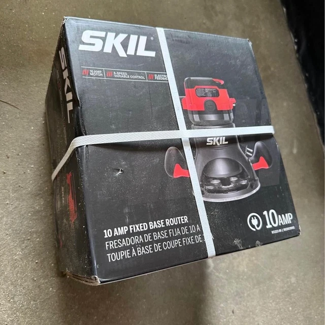 SKIL 10 AMP Fixed Base Router Power Tool Hardware Corded Router Tools ...