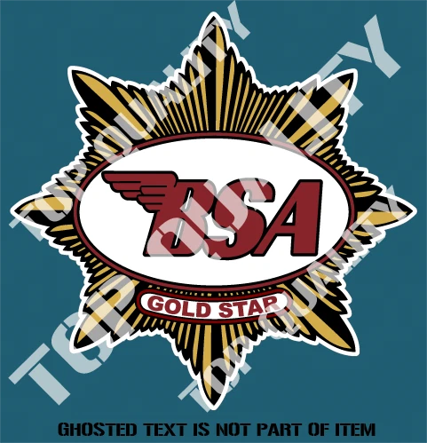 BSA GOLD STAR Decal Sticker Bobber Bsa Vintage Moto Motorcycle Decals ...