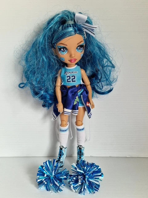 RAINBOW HIGH CHEER Skyler Bradshaw Doll Cheerleader Blue With Pom Poms ...