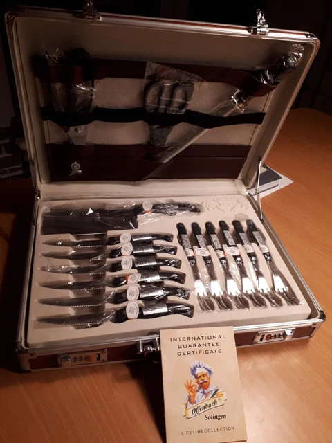OFFENBACH SOLINGEN MESSERSET Profiline mit Koffer 24 Teile EUR 50,00 ...