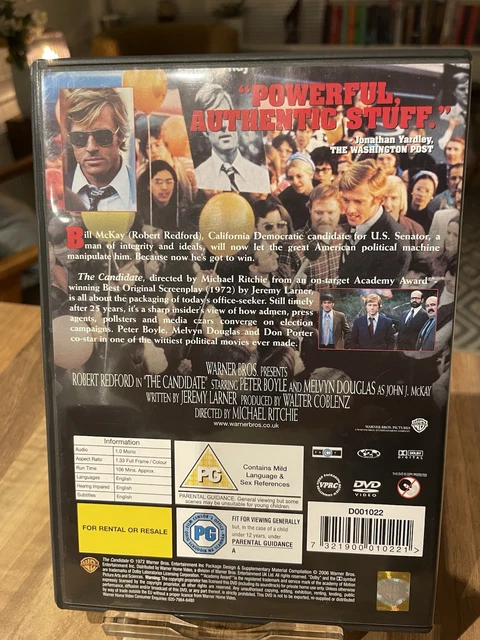 THE CANDIDATE DVD (1972) Robert Redford RARE! £16.15 - PicClick UK