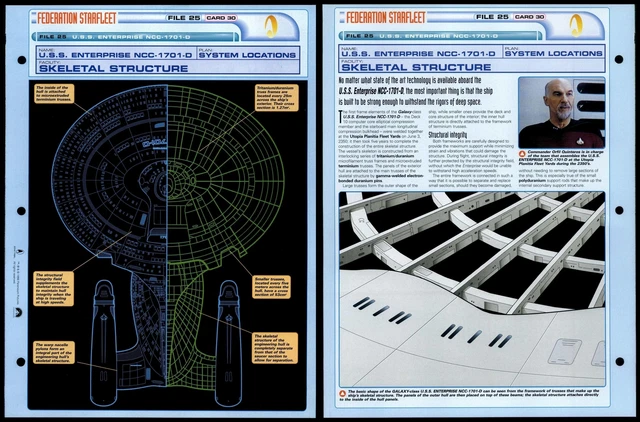 SKELETAL STRUCTURE - USS Enterprise NCC-1701-D - Star Trek Fact File ...