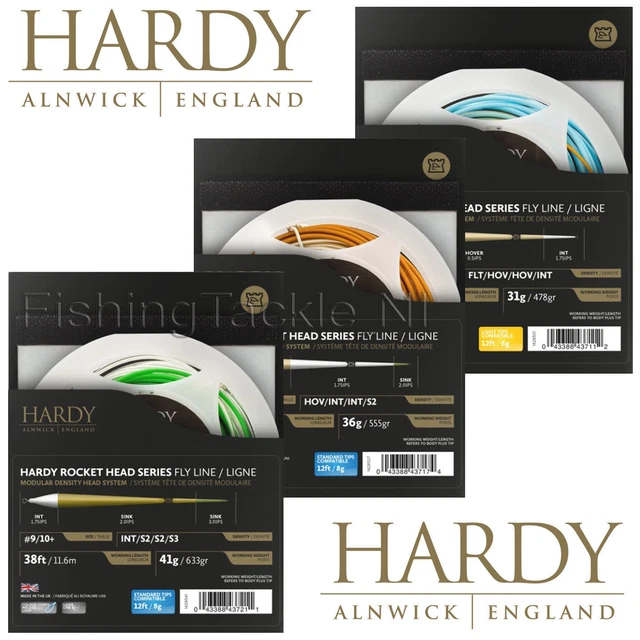 HARDY ROCKET HEAD Series Scandi Tip & Head Set Fly Fishing Line ...