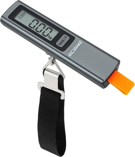 ECSING PORTABLE LUGGAGE Scale Battery Free - Digital & Backlit LCD ...
