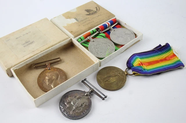 WW1 - WW2 - GVI Medal Group WW1 Pair 45750 Pte G Beaumont Y&L Regt Etc £33.00 - PicClick UK