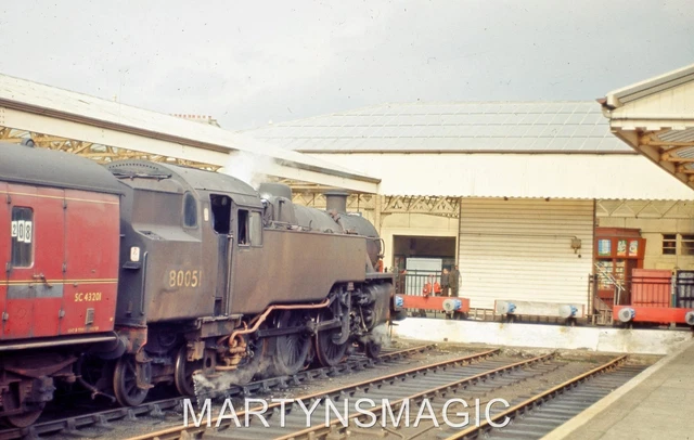 S2-6 ORIGINAL 35MM Steam Railway slide 80051 @ Largs 11-4-1966 £3.99 ...