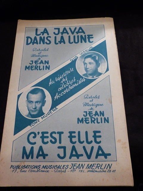 PARTITURA LA JAVA Nella Luna Gus Viseur Murena È Lei La Mia Java Sheet ...