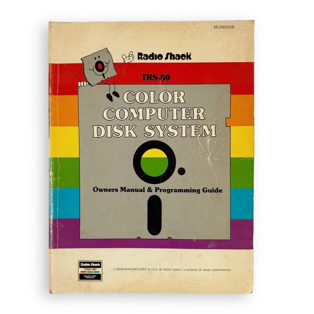 RADIO SHACK TRS-80 Color Computer Disk System Manual & Programming ...