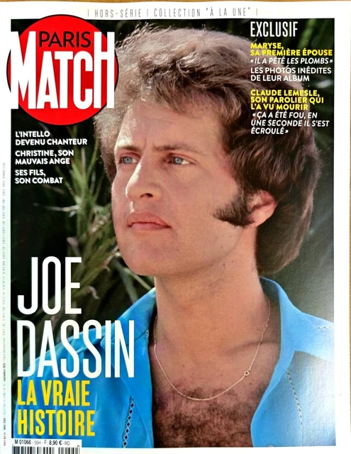 JOE DASSIN PARIS Match Magazine Hors Série Collection "À La Une" 55 H ...