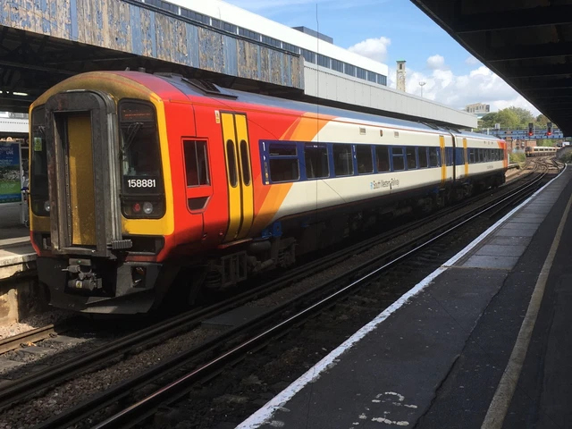 DIESEL TRAIN PHOTO Class 158 Swr Photograph Sprinter Railway Pictr ...