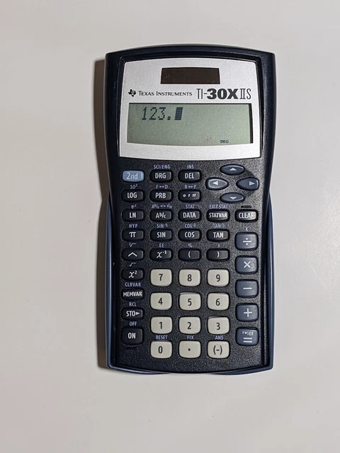 TEXAS INSTRUMENTS TI-30X IIS Two-Line Scientific Calculator - Blue $9. ...