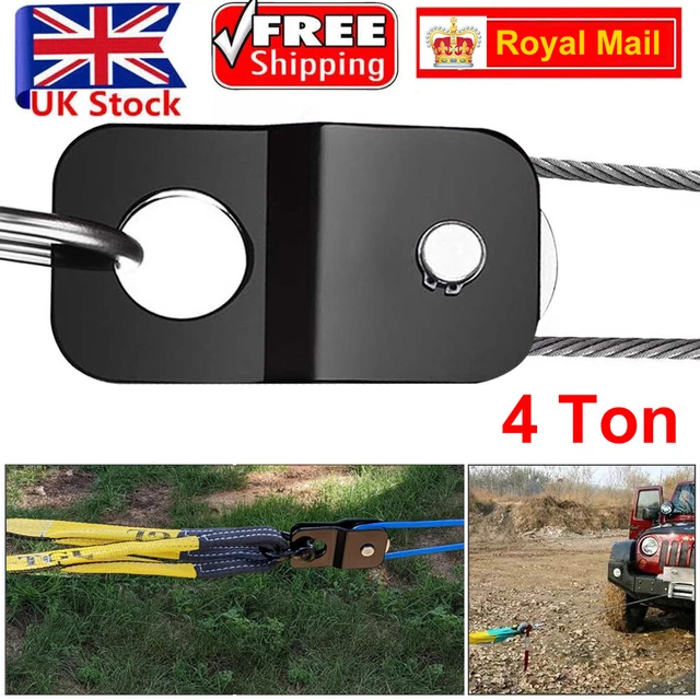 HEAVY DUTY 4T 8800Lbs Snatch Block Winch Rope Pulley Hoist 4WD Off Road ...