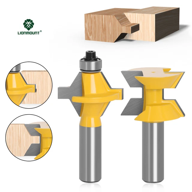 EDGE BANDING TONGUE & Groove Router Bit Set 1/2" 12mm Shank $26.51 ...