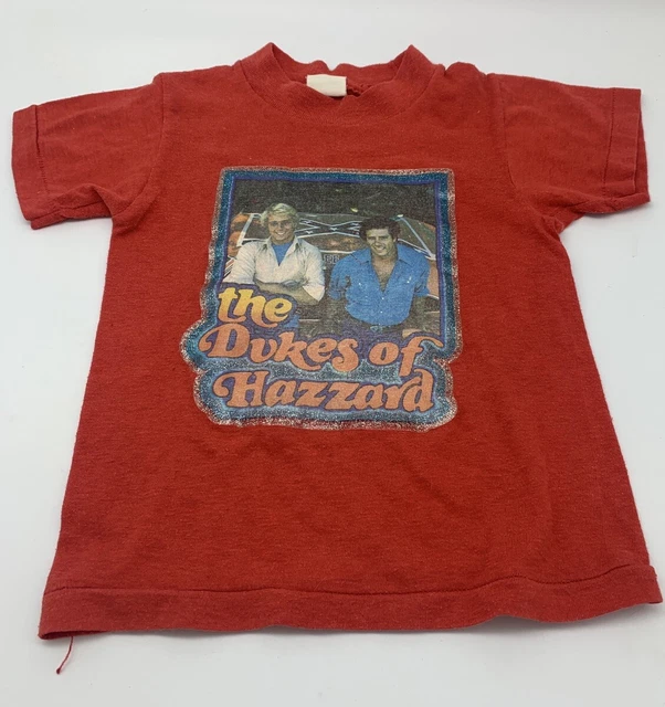 VINTAGE 1980’S DUKES of Hazzard General Lee Bo Luke Duke Kids Red T ...
