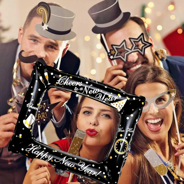 NEW YEARS EVE Decorations 2026, Photo Booth Props Inflatable Selfie ...