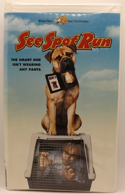 SEE SPOT RUN VHS 2001 David Arquette Family Comedy Dog Movie Clamshell ...