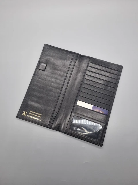 PORTAFOGLIO VINTAGE IN pelle Ansett Golden Wing Member - Australian ...