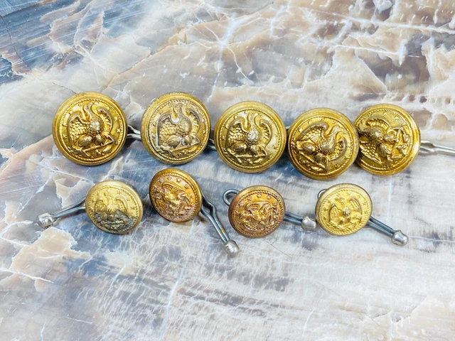 WW2 USN US NAVY Military Service Dress Uniform Gilt Button Set EUR 18 ...