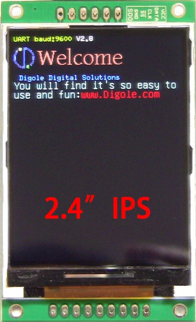 2.4& SERIAL:UART/I2C/SPI IPS Super TFT 320x240 Display+2MB Module for ...