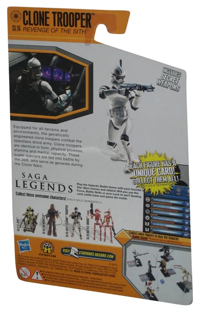 STAR WARS SAGA Legends Revenge of The Sith (2010) Figura Clone Trooper ...