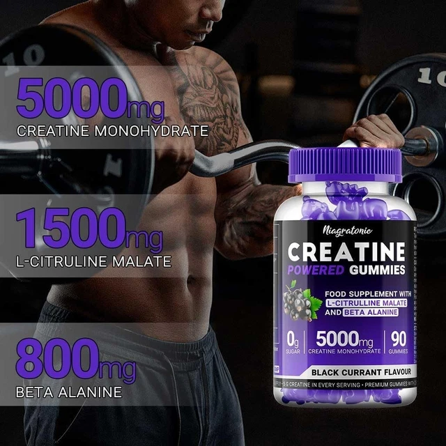 CREATINE GUMMIES 5000MG Pre Workout Supplements Vegan Sugar free £9.73 ...