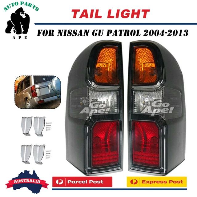 TAIL LIGHTS BLACK Upgrade Dubai Style Fits Nissan GU Patrol 04-16 Y61 ...