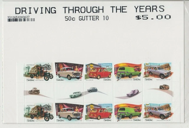 STAMPS 2006 AUSTRALIA drive thru years in gutter strip of 10 in ...