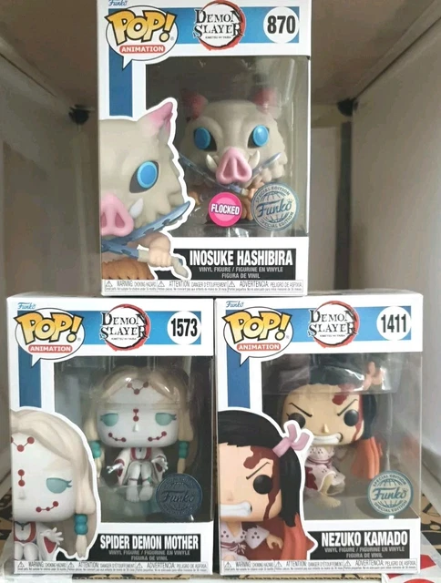 3 DEMON SLAYER FUNKO POP VINYL FIGURES BUNDLE, Inosuke, Demon Mother, Nezuko EUR 27,64 - PicClick FR