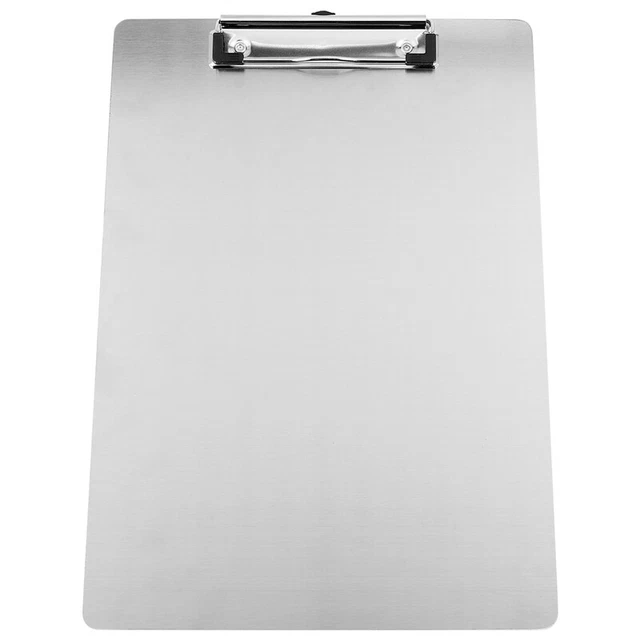 METAL CLIPBOARD FOLDER A4 Stainless Steel Clip Board Bill Storage ...