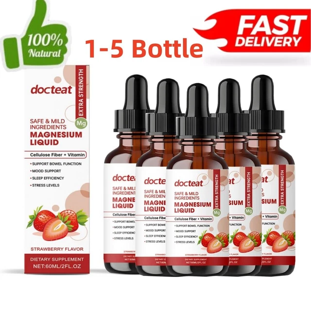 MAGNESIUM GLYCINATE SUPPLEMENTS Liquid Drops for Women & Men ...