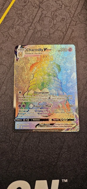 CARTE POKÉMON CHARMILLY Vmax Rainbow secrète 073/072 Destinées ...