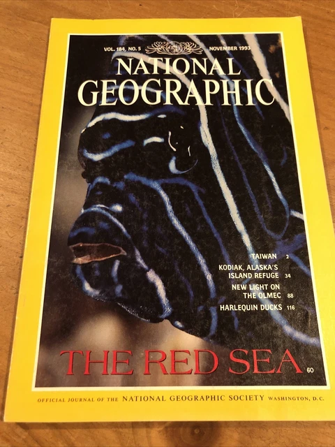 NATIONAL GEOGRAPHIC MAGAZINE November 1993 The Red Sea, Taiwan, Olmec ...