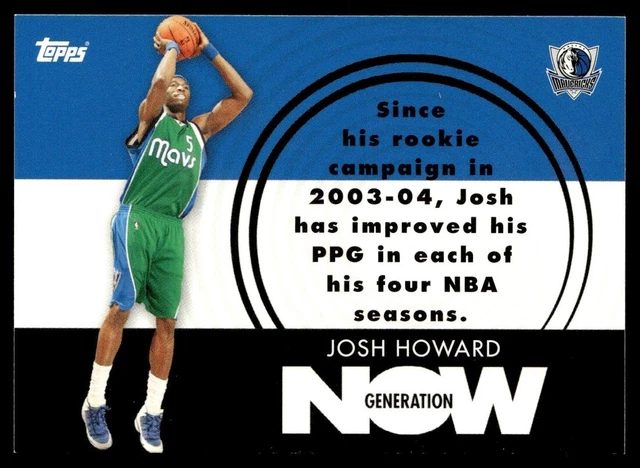 2007-08 TOPPS GENERATION Now Josh Howard Dallas Mavericks #GN5 EUR 2,30 ...