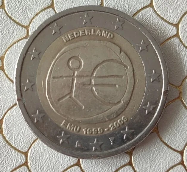 RARE 2 EURO Coin, Netherlands, Nederland, EMU, Stick Man, Europe £88.49 ...