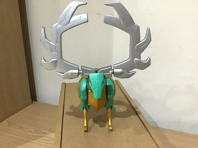 POWER RANGERS WILD Force Green Deer Zord + Antlers ISIS Megazord ...