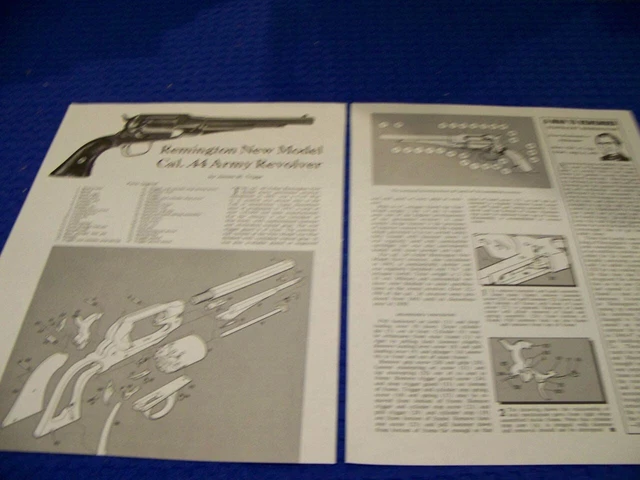 REMINGTON NEW MODEL .44 Cal Army ..Takedown/Exploded View/Parts Legend ...