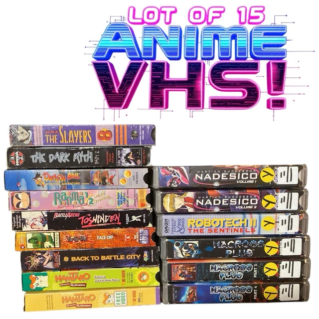 VINTAGE LOT MANGA Anime VHS Tapes Yugioh Robotech Macross Nadesico ...