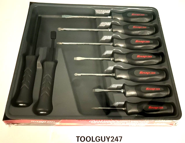 SNAP ON TOOL SGDXPB90BDT 9Pc DK GREY Soft Grip Screwdriver & Striking ...