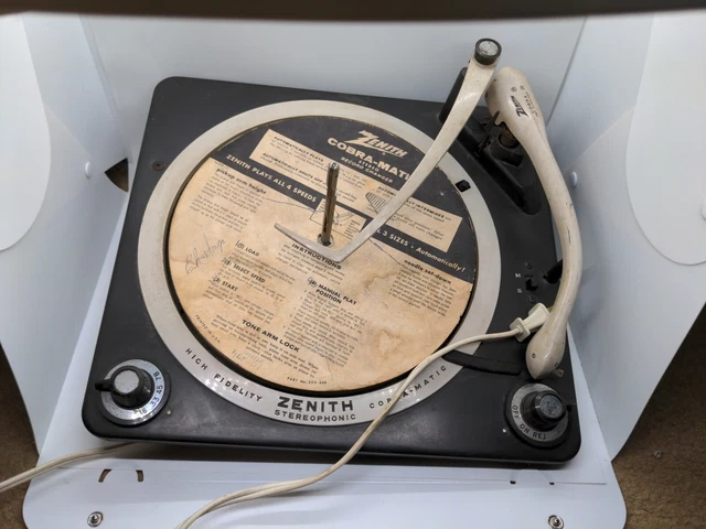 ZENITH COBRA-MATIC STEREOPHONIC Record Player Turn Table Only. For ...