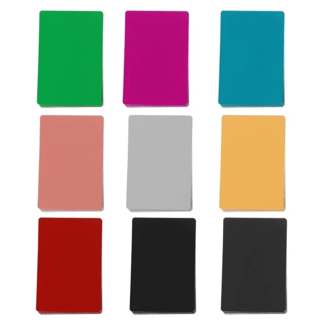 50 PACK THICK 0.18mm Business Cards Blanks Colored Finish Aluminum ...