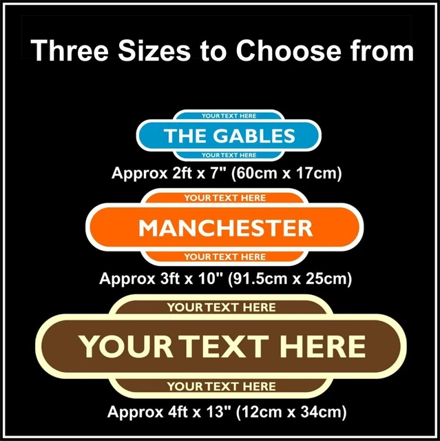 BRITISH RAIL, RAILWAY Station style, House, Replica Totem Signs £28.99 ...