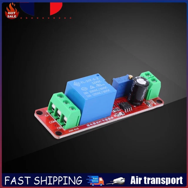 NE555 DELAY TIMER Relay Switch Module 0 10S Electronic Components (12V ...
