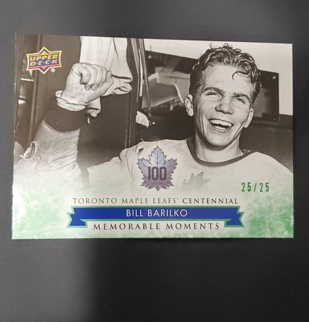 2017 TORONTO MAPLE Leafs Centennial Bill Barilko Emerald 25/25 Last ...