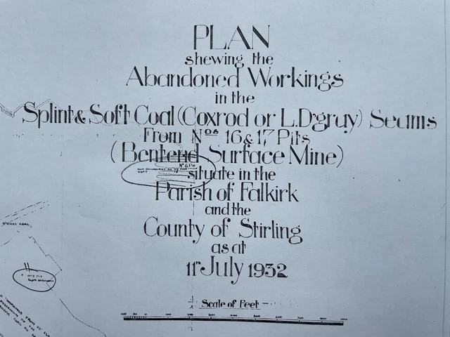 MINING PLAN OF Bentend Mine, Shieldhill, near Falkirk, Stirlingshire ...