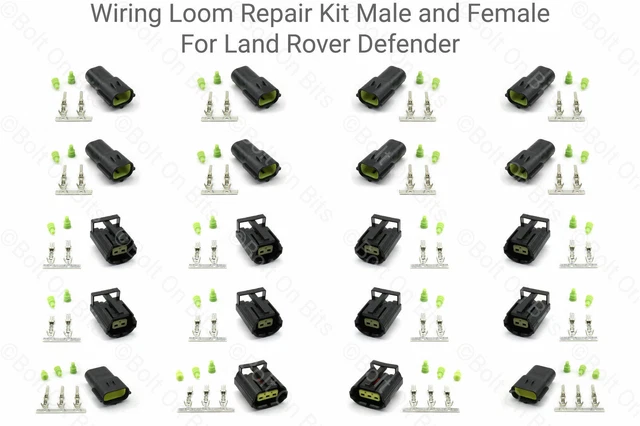 RDX WIRING LOOM Repair kit Land Rover Defender Connectors Plugs Male ...