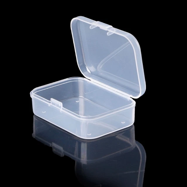 RECTANGULAR PLASTIC CLEAR Transparent Storage Box Collection Container ...